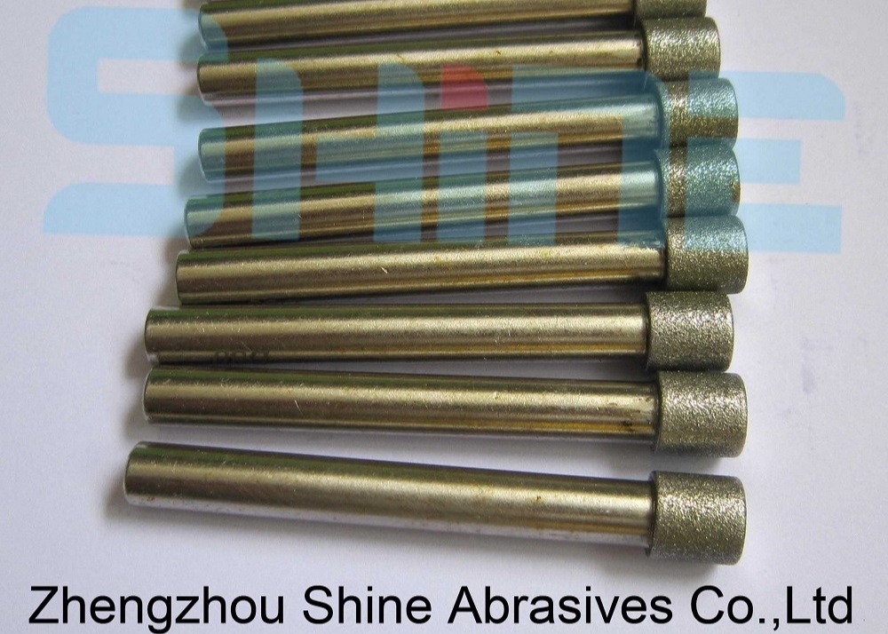 Internal Cbn Diamond Grinding Pins 10mm Shank Electroplated Diamond Tools
